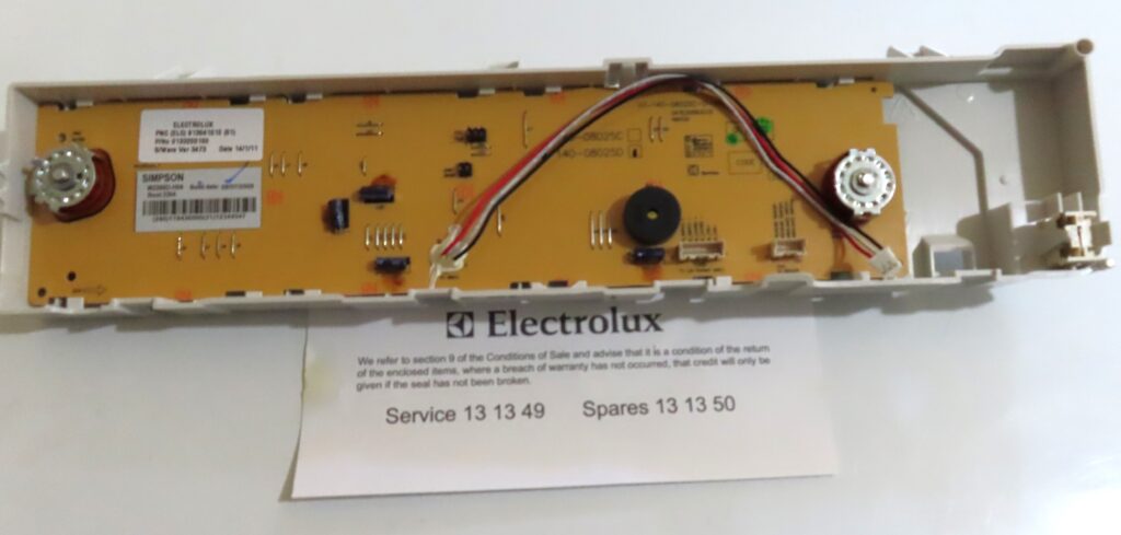 SIMPSON WASHING MACHINE Board Assembly Interface & Housing 0133200100
